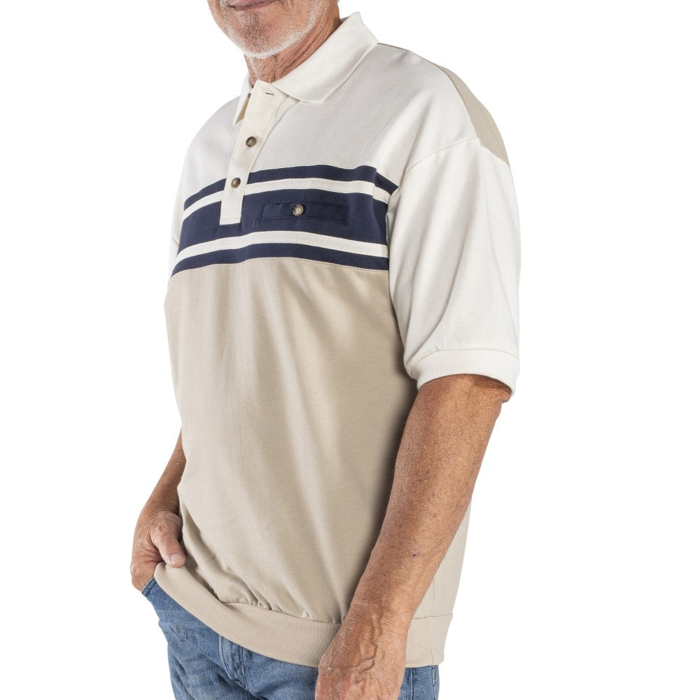 Classics by Palmland Horizontal French Terry Short Sleeve Banded Botto ...