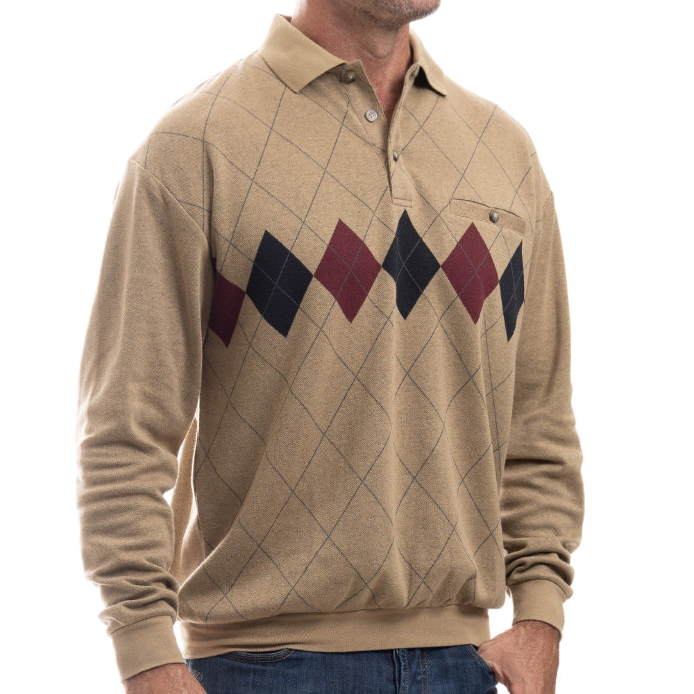 Classics By Palmland Argyle Long Sleeve Banded Bottom 6198-116 ...